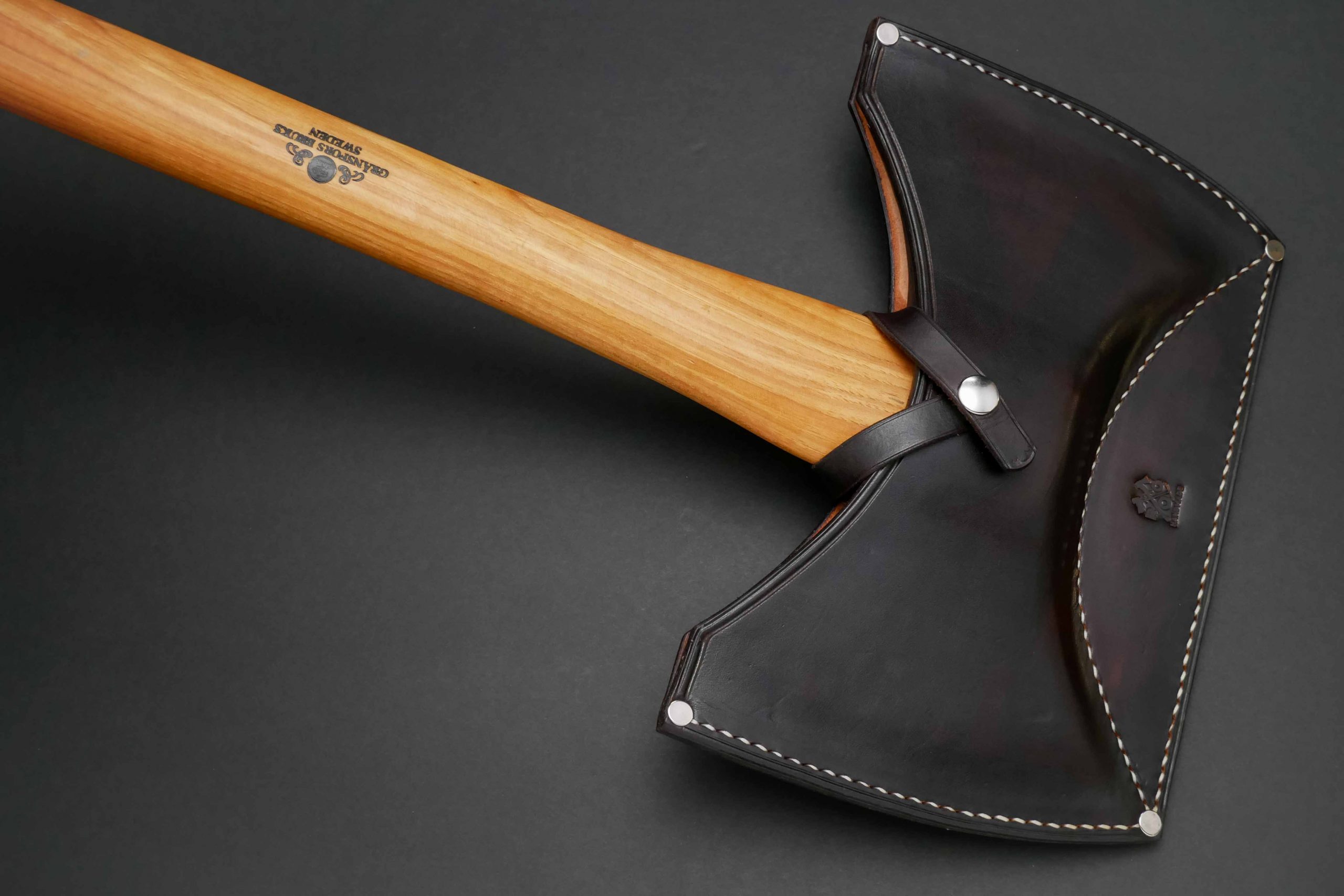 Gransfors Bruks Double Bit Axe Custom Leather Sheath